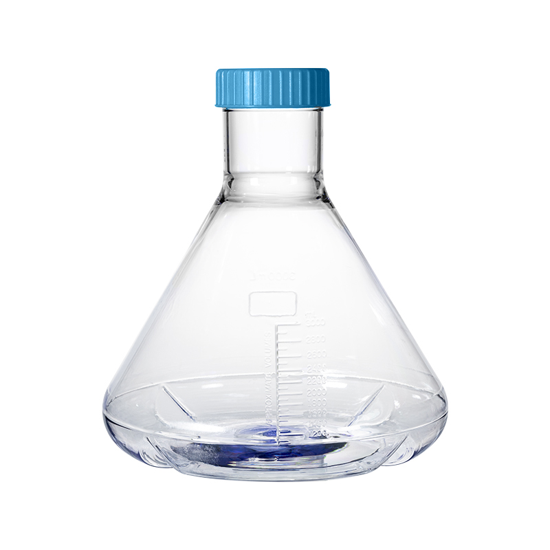 OEM/ODM Custom 3L PC Erlenmeyer Flask, Flat base, Vent Cap, Sterile,1 ...